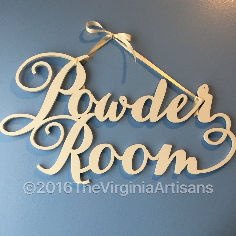 Powder Room Wall Sign Powder Room Laser Cut Sign Home - Etsy