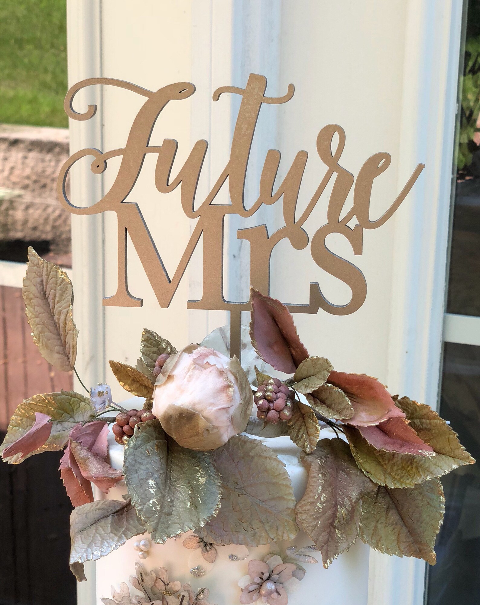 Future Mrs Cake Topper - Future Mrs Bridal Shower Cake Topper - Bride ...