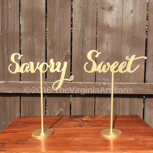 Savory and Sweet Buffet Signs Set of Two Buffet Signage - Etsy