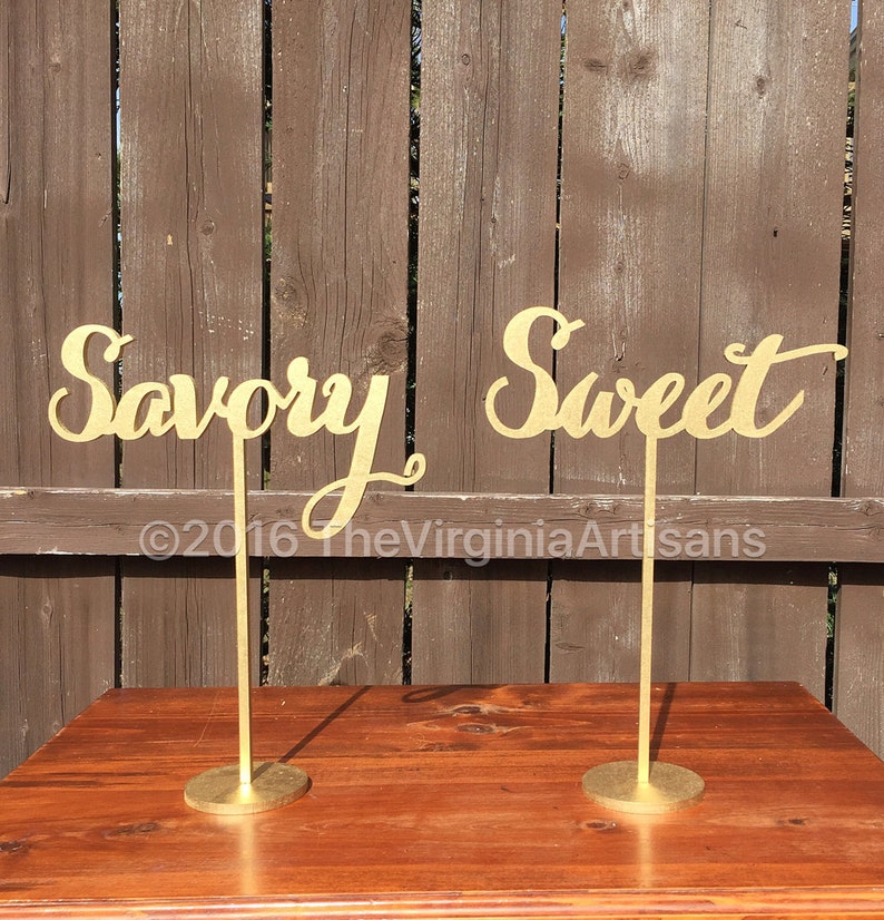 Savory and Sweet Buffet Signs Set of Two Buffet Signage - Etsy