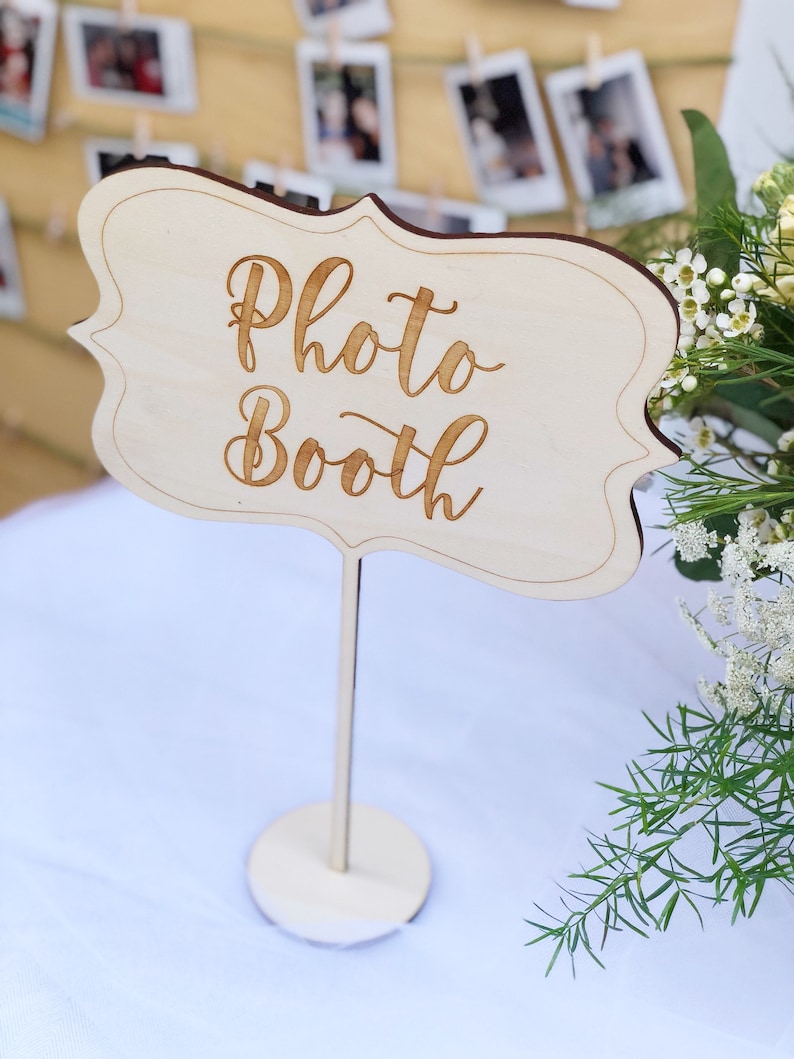 Photo Booth Sign Wooden Photo Booth Sign Photo Booth Table | Etsy