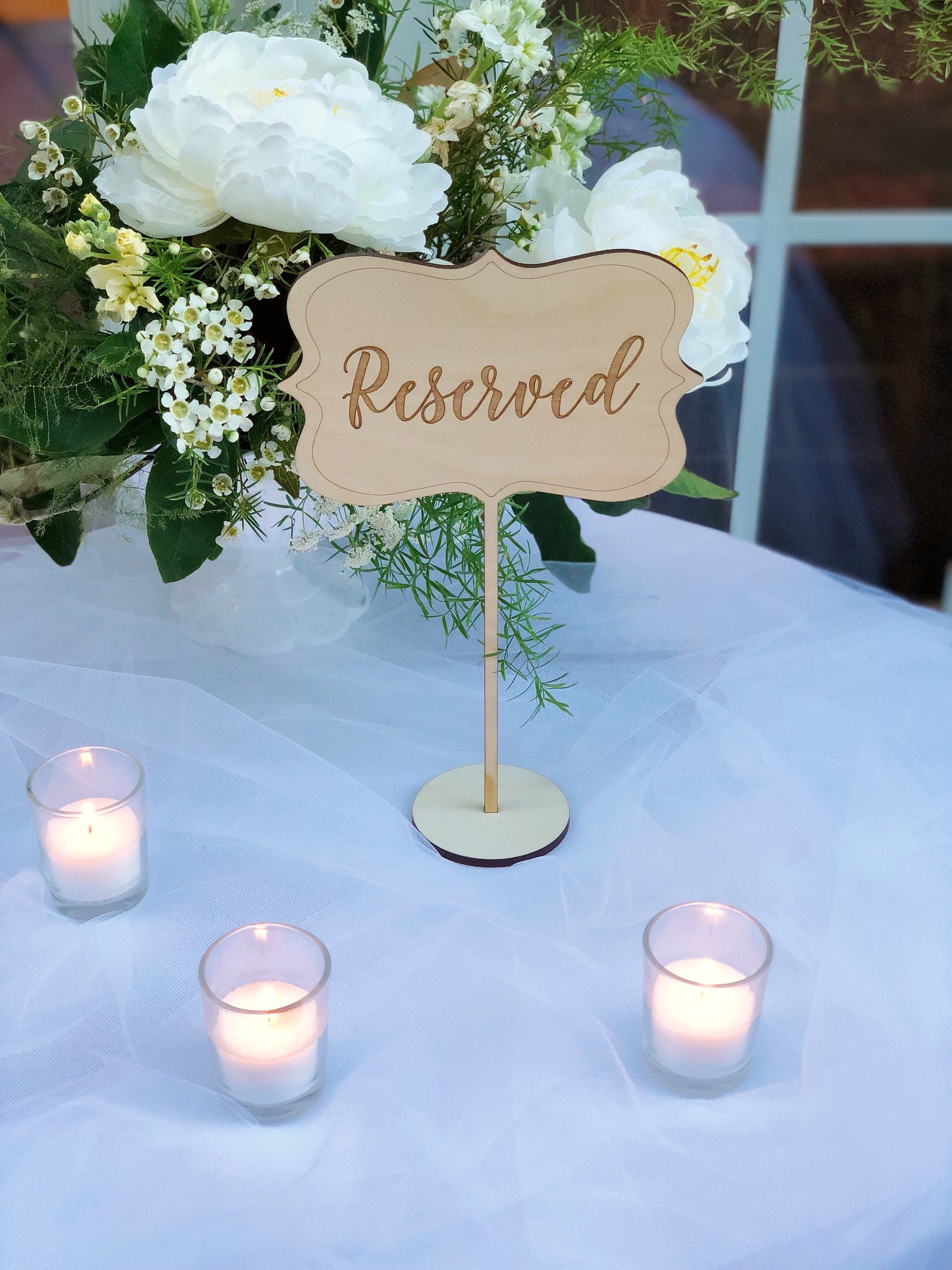 Wooden Reserved Table Sign Reserved Sign Reserved Sign for | Etsy