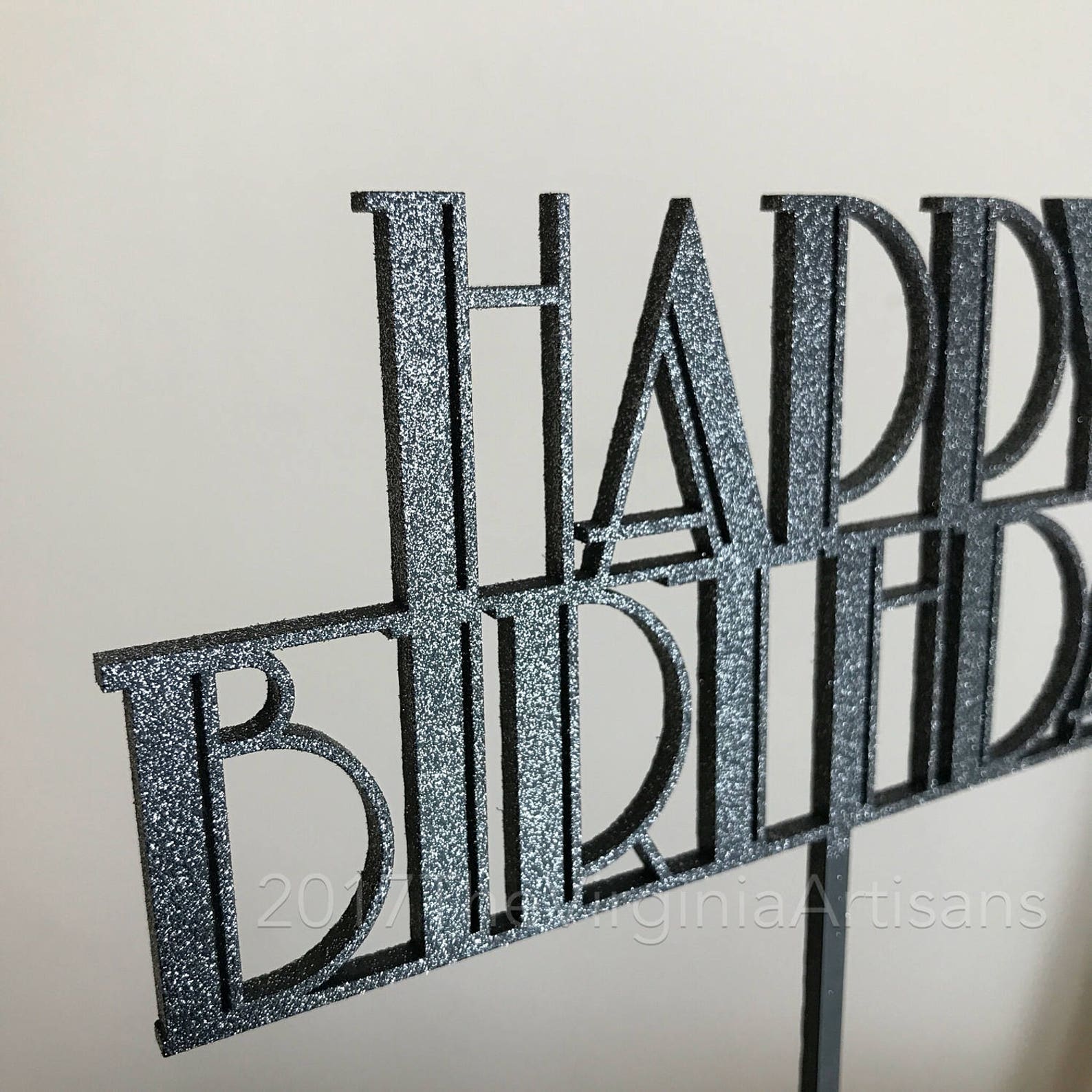 Happy Birthday Cake Topper - Art Deco Cake Topper - Great Gatsby Style ...