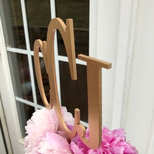 Modern Style Monogram Wedding Cake Topper Monogram Cake - Etsy