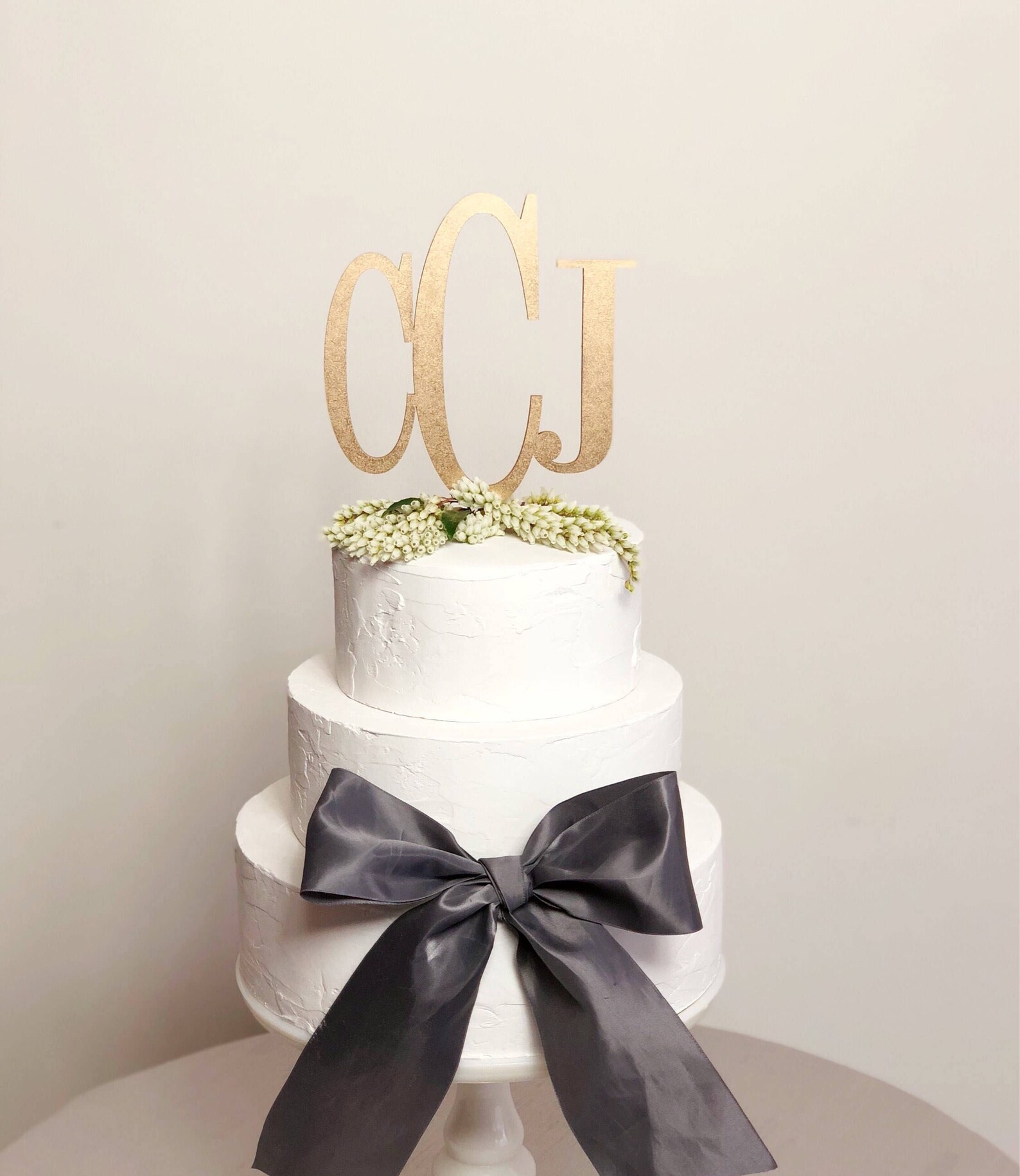 Modern Style Monogram Wedding Cake Topper Monogram Cake - Etsy