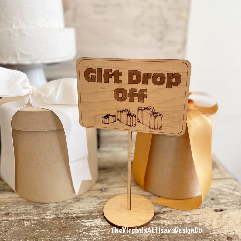 Gift Drop off Sign/ Aviation Themed Table Sign Aviation Party - Etsy