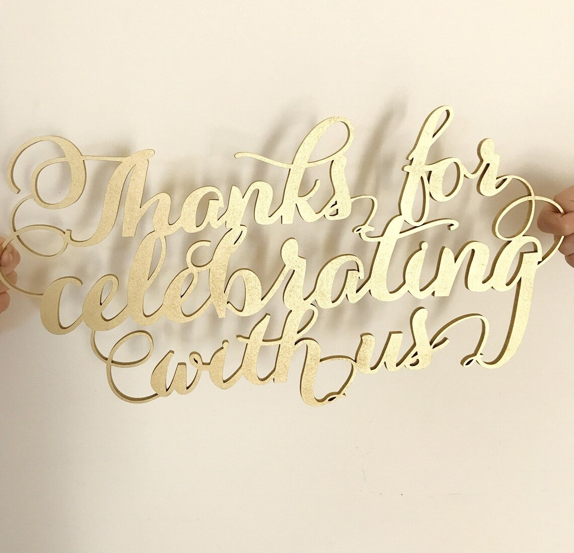 Thanks for Celebrating With Us Sign Thank You Sign Laser | Etsy