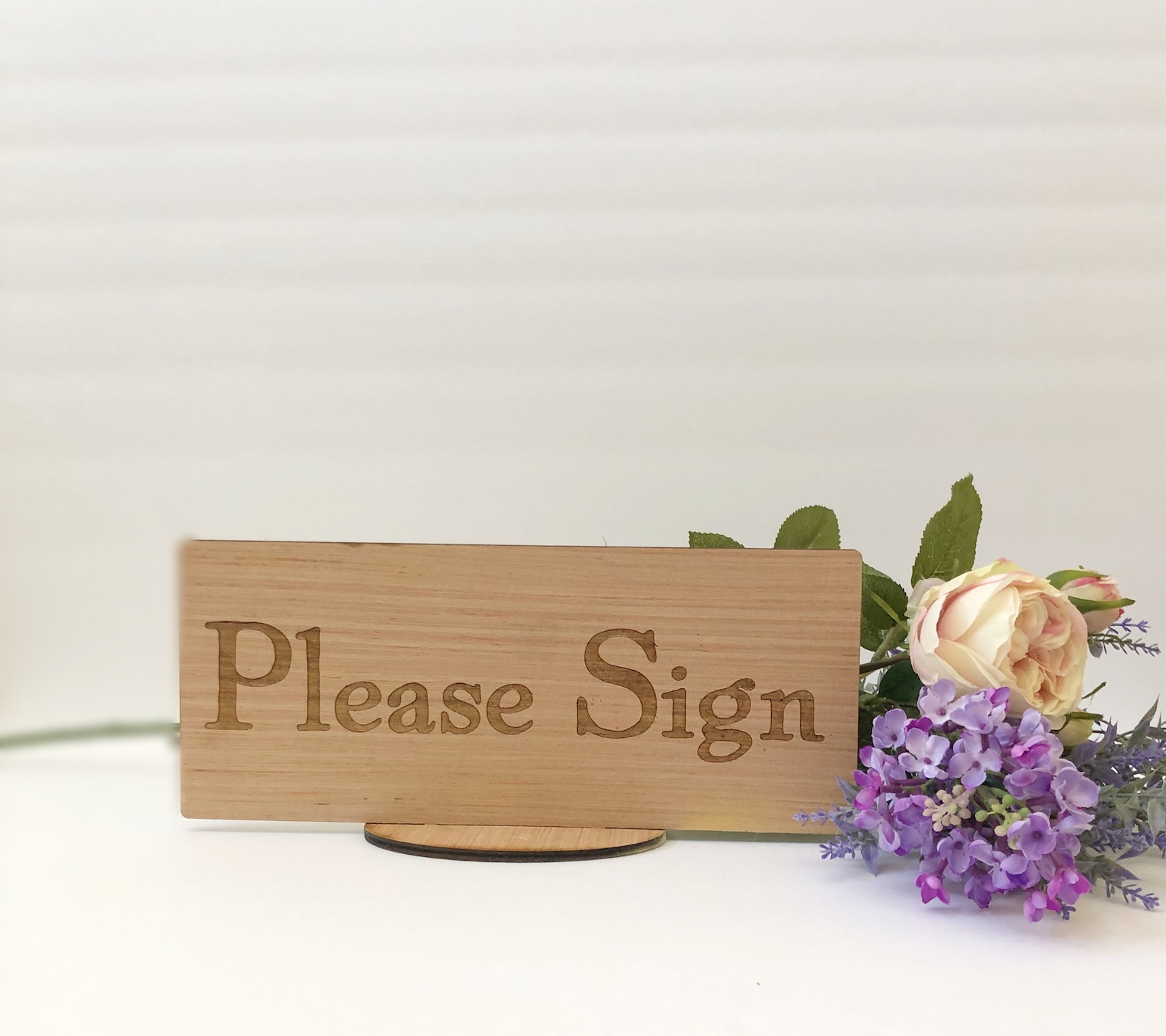 Laser Engraved Please Sign Please Sign Guestbook Sign | Etsy