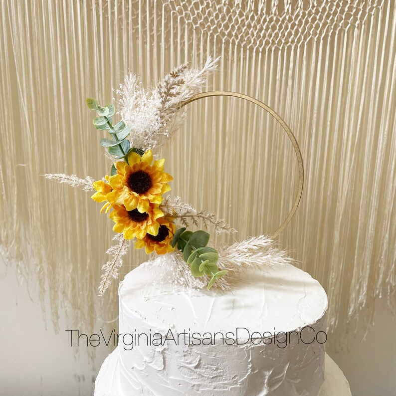 Sunflowers Cake Topper- Sunflower Flowers Cake Topper - Wedding ...
