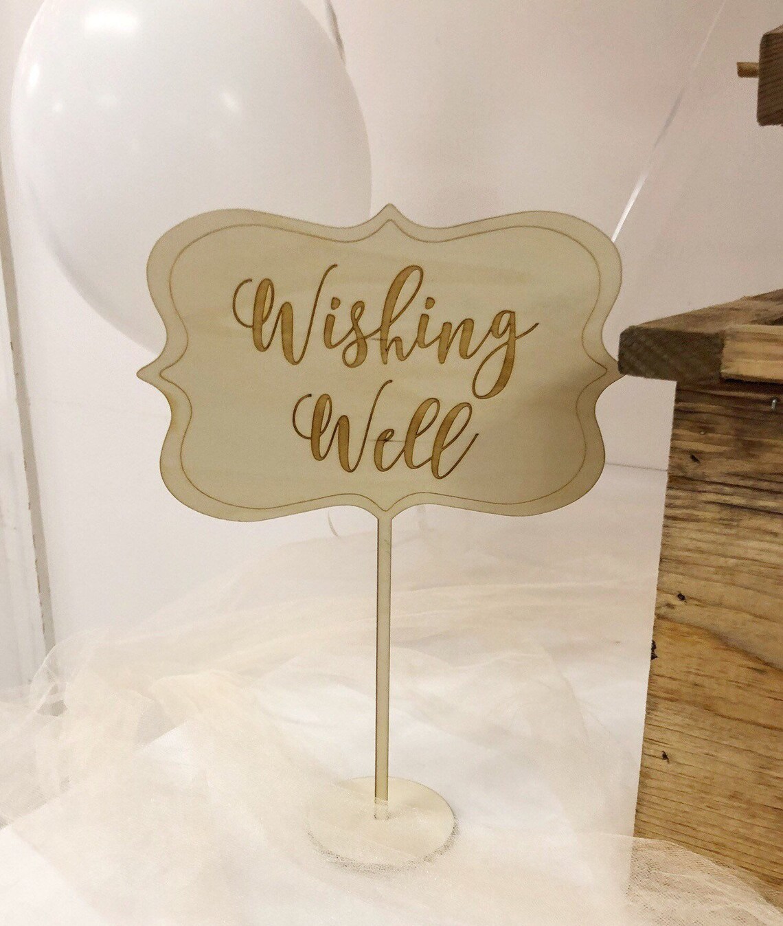 Wishing Well Table Sign Wishing Well Sign Wood Wishing | Etsy