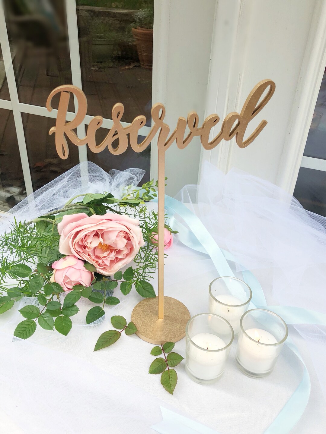 Reserved Table Signs - Reserved Laser Cut Signs - Gold - Silver - DIY ...