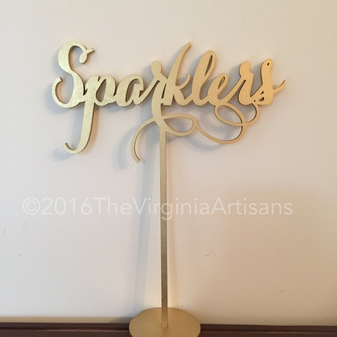 Sparklers Sign - Sparklers Send off Sign - Party Signage - Gold, Silver ...