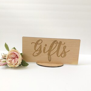 Laser Engraved Gifts Sign Gifts Sign for Gift Table Wedding - Etsy