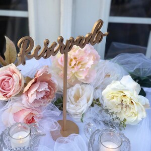 Reservado, Reserved Signs - Rotulo Para Mesa Principal - Reserved Head ...