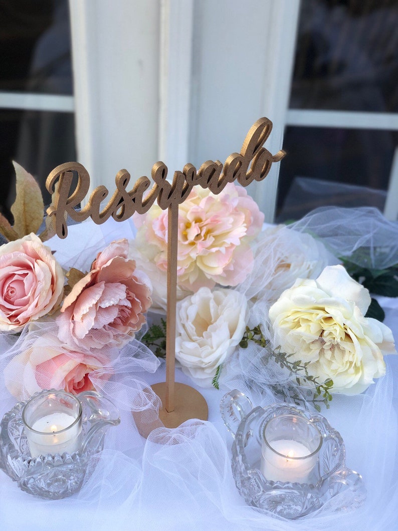 Reservado, Reserved Signs - Rotulo Para Mesa Principal - Reserved Head ...