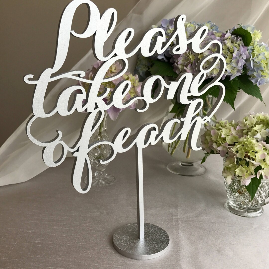 Please Take One Sign,please Take One of Each Sign, Wedding Signage ...
