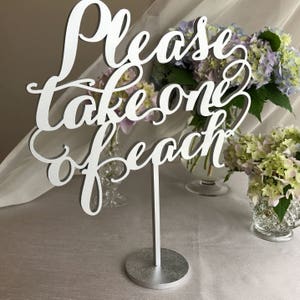 Please Take One Sign,please Take One of Each Sign, Wedding Signage ...