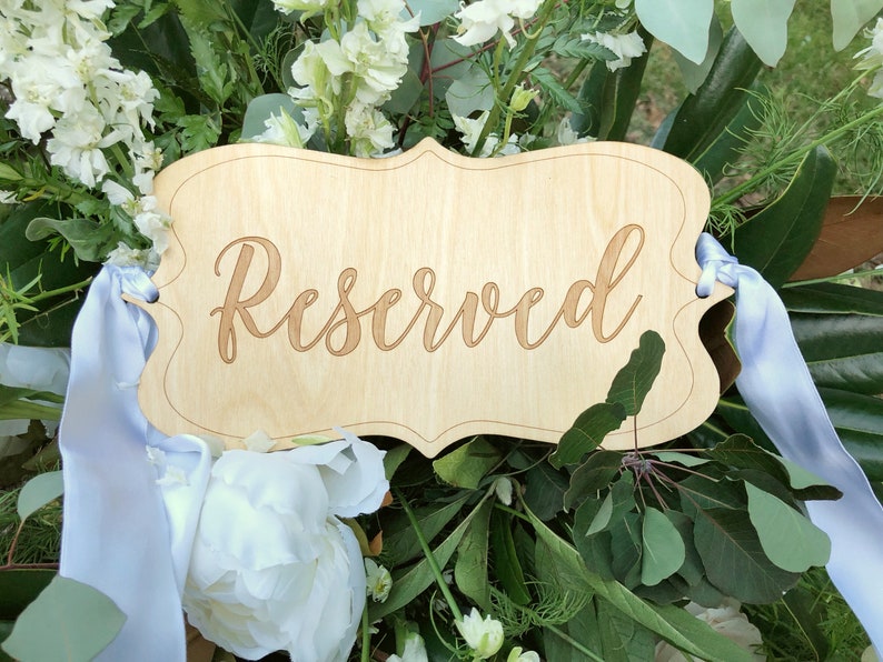 Wooden Pew Reserved Sign - Pew Reserved Sign - Reserved Sign for Pews ...