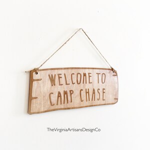 Custom Welcome to Camp Wood Sign, Camping Themed Backdrop Sign, Camping ...