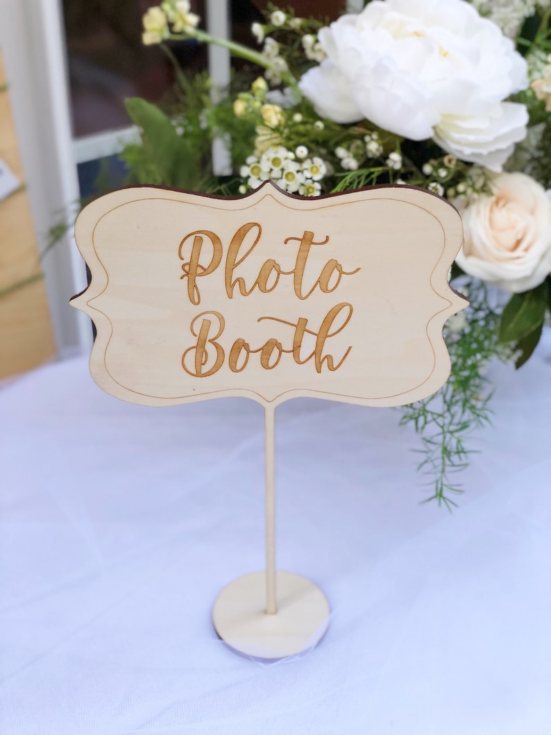 Photo Booth Sign Wooden Photo Booth Sign Photo Booth Table - Etsy