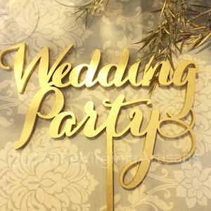 Wedding Party Sign - Laser Cut Wedding Party Sign - Wedding Party Table ...