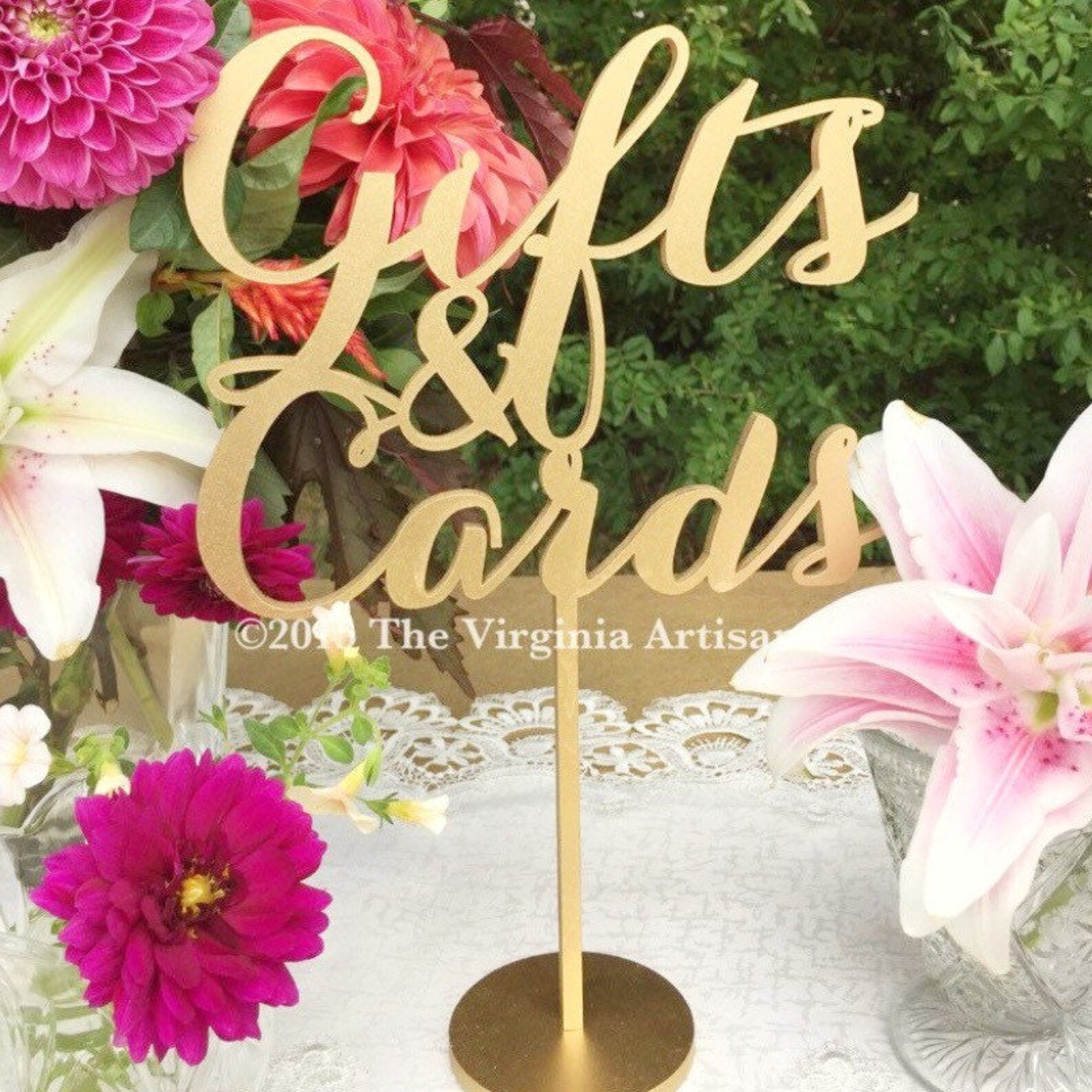 Gifts and Cards Sign - Party Signage - Gold, Silver or DIY - Laser Cut ...