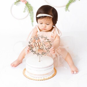 First Birthday Cake Topper - One Year Cake Topper - Baby One Year Cake ...