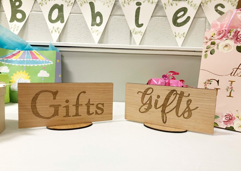 Laser Engraved Gifts Sign Gifts Sign for Gift Table Wedding - Etsy