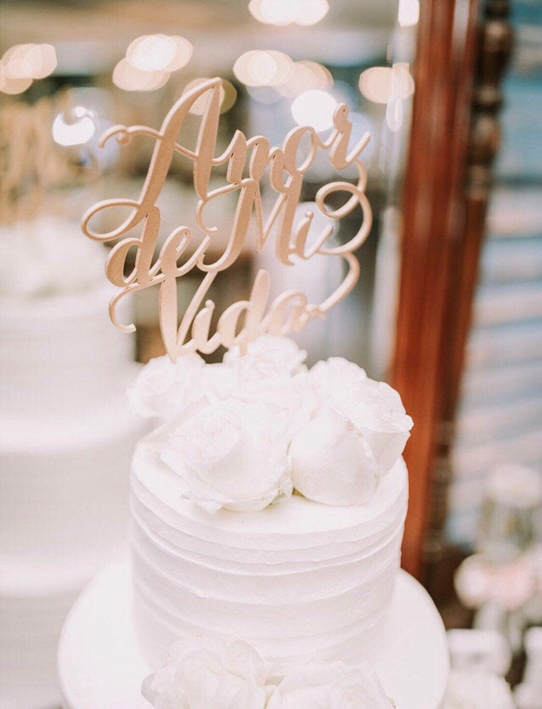 Amor De Mi Vida Cake Topper/ Wedding Cake Topper in Spanish/ Amor Cake ...