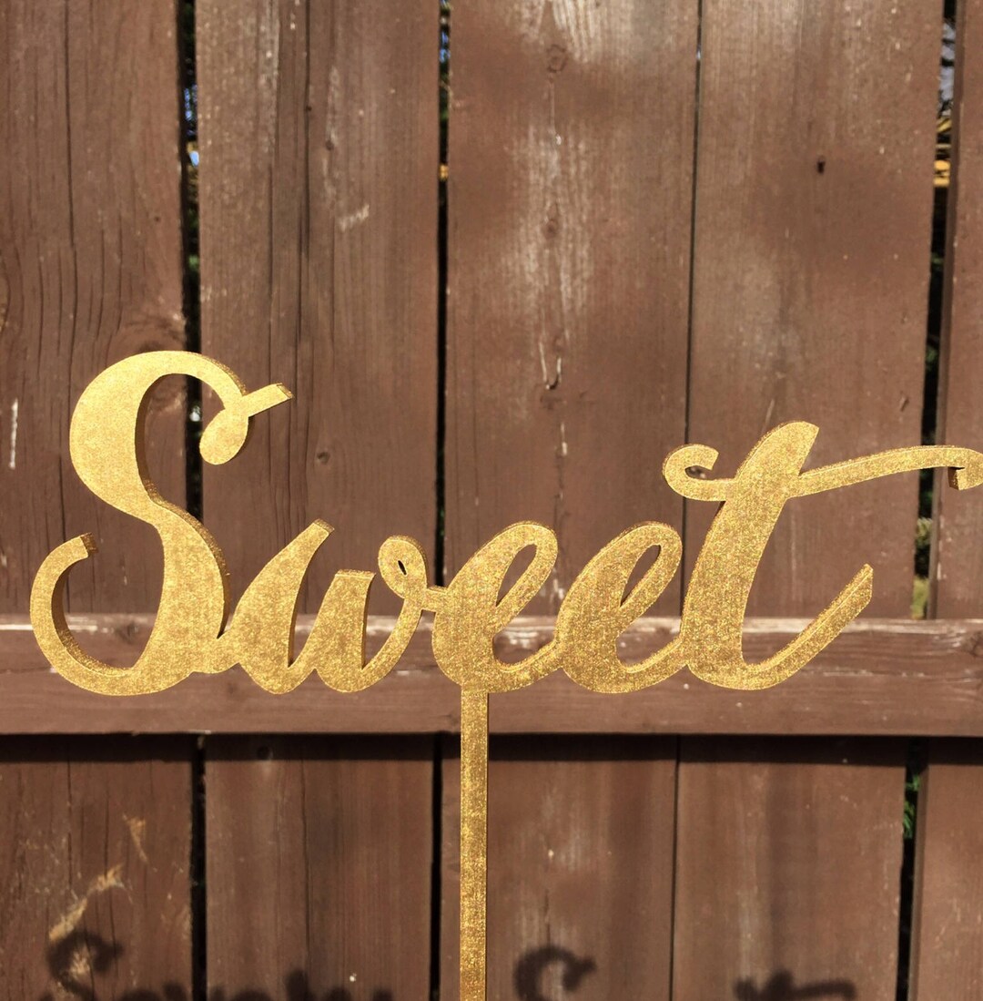Sweet Table Sign, Event Signage, Gold or Silver or DIY, Elegance Line ...