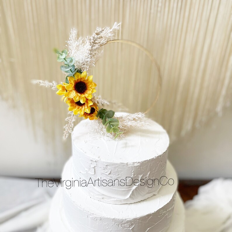Sunflowers Cake Topper- Sunflower Flowers Cake Topper - Wedding ...