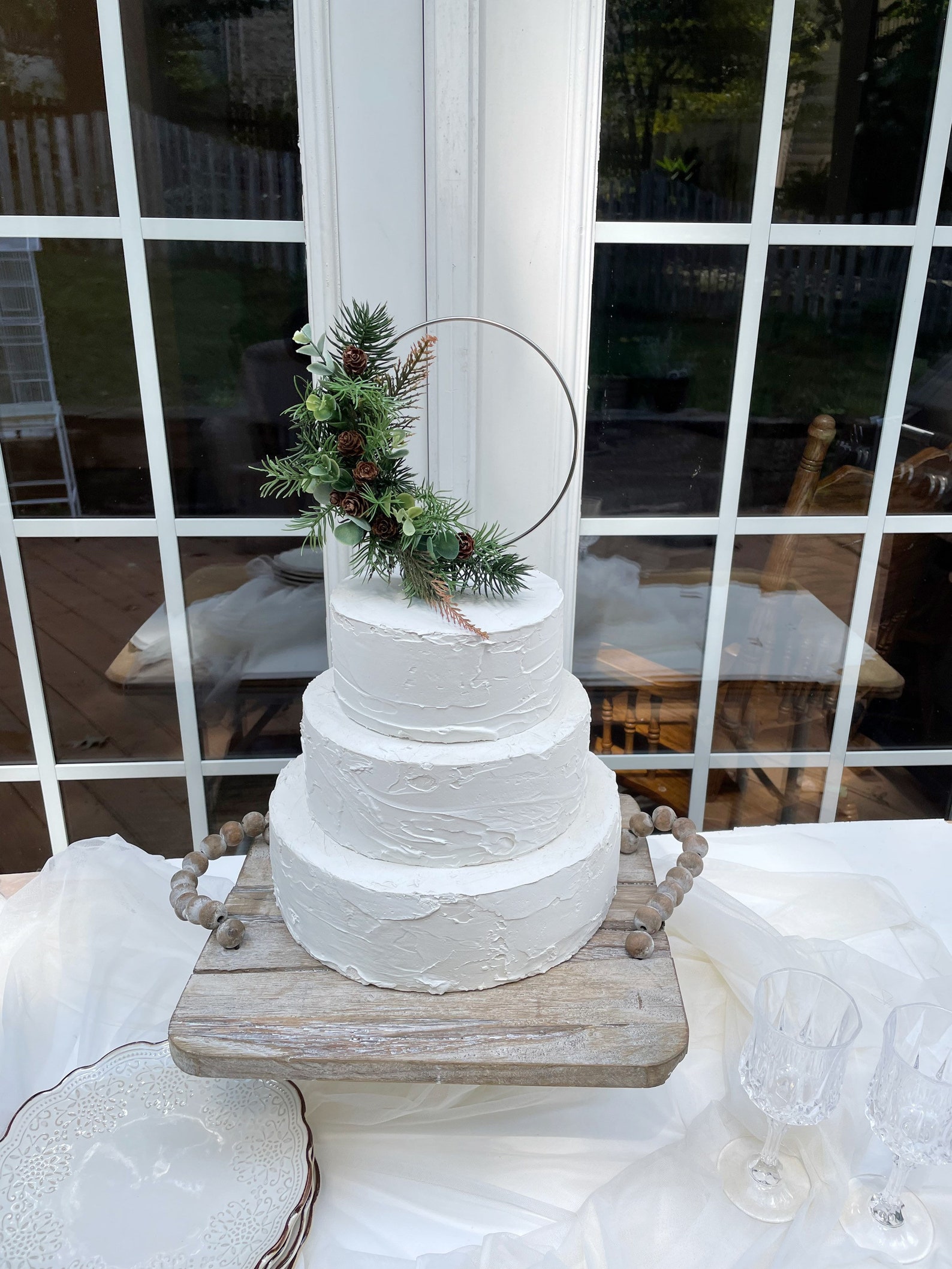 Greenery/ Pine Cones Cake Topper Winter Cake Topper - Etsy