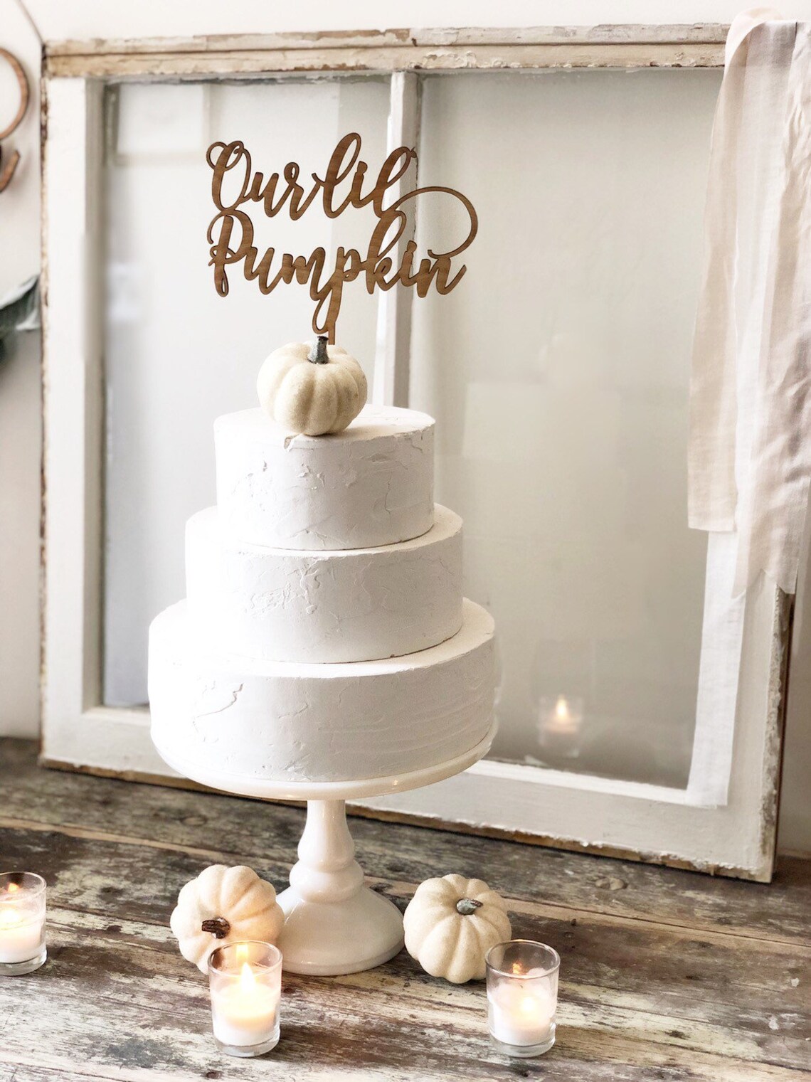 Our Lil' Pumpkin Cake Topper Pumpkin Themed Baby Shower - Etsy