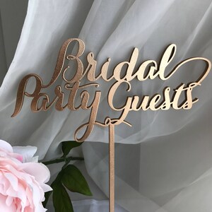 Bridal Party Table Sign - Bridal Party Wedding Sign - Bridal Party ...