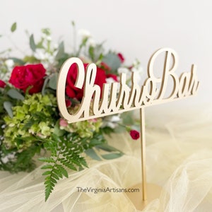 Churro Bar Table Sign - Churro Bar Sign - Laser Cut Churro Bar Sign ...