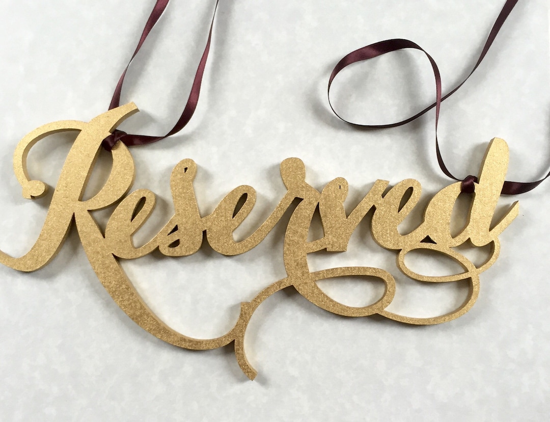 Reserved Pew Sign - Reserved Signs for Wedding - Wedding Reserved Signs ...