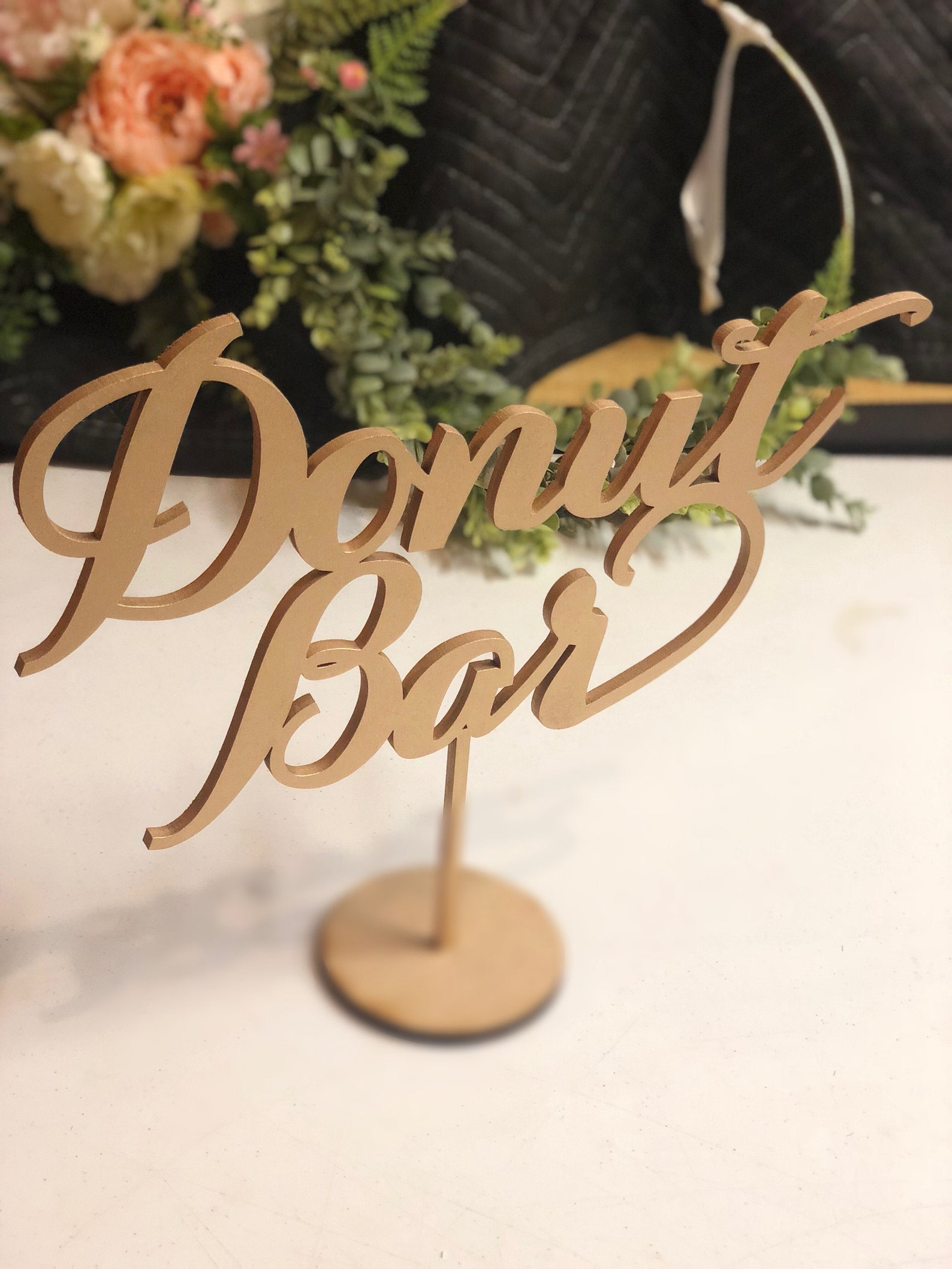 Donut Bar Table Sign Donuts Sign Laser Cut Donuts Sign - Etsy