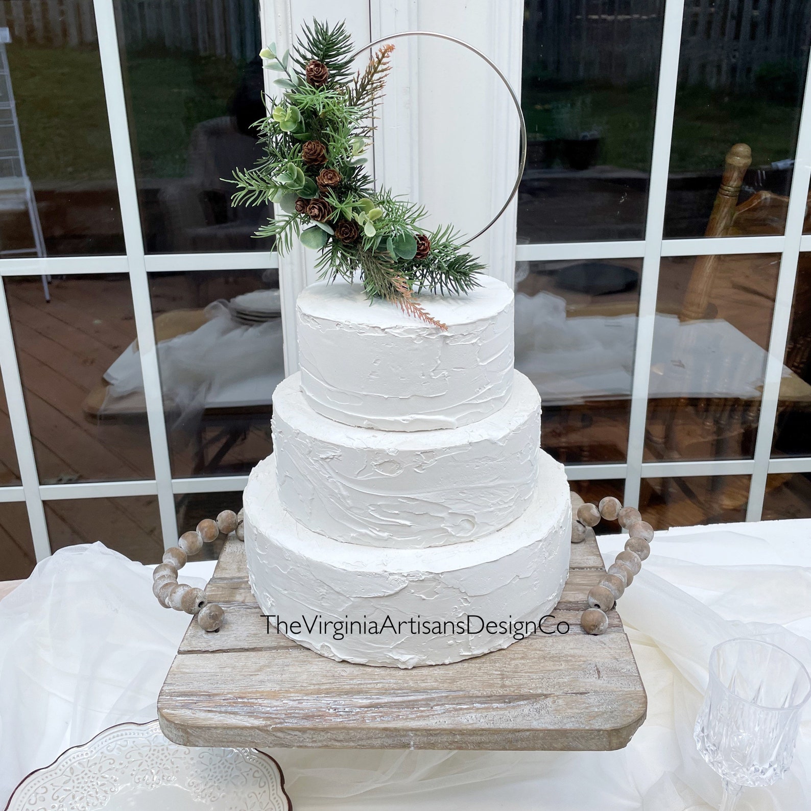 Greenery/ Pine Cones Cake Topper Winter Cake Topper - Etsy