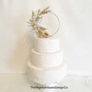 Hoop Dried Flowers Cake Topper - Floral Cake Topper - Wedding ...