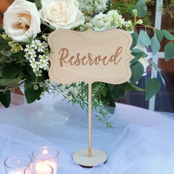 Wooden Reserved Table Sign - Etsy