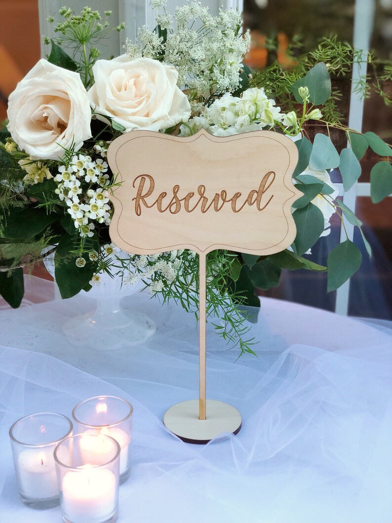 Wooden Reserved Table Sign Reserved Sign Reserved Sign for - Etsy