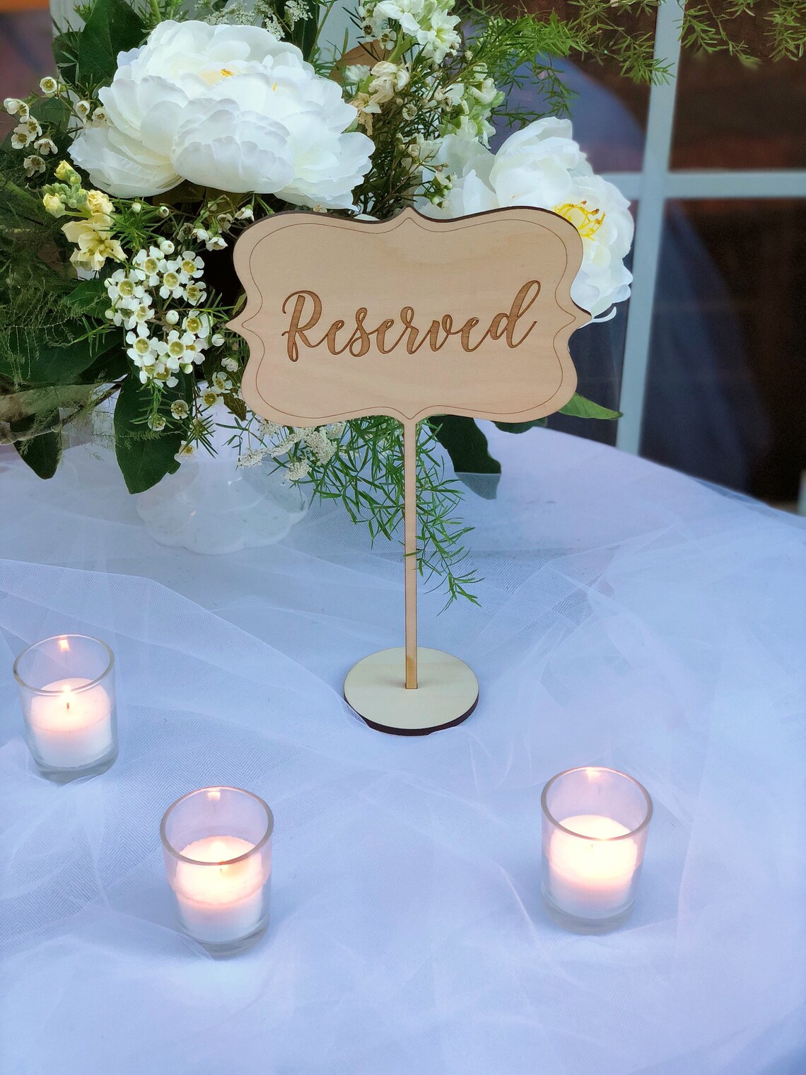 Wooden Reserved Table Sign Reserved Sign Reserved Sign for | Etsy