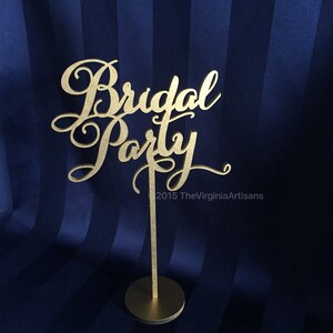 Bridal Party Sign - Laser Cut Wedding Sign - Bridal Party Table Sign ...
