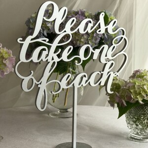 Please Take One Sign,please Take One of Each Sign, Wedding Signage ...