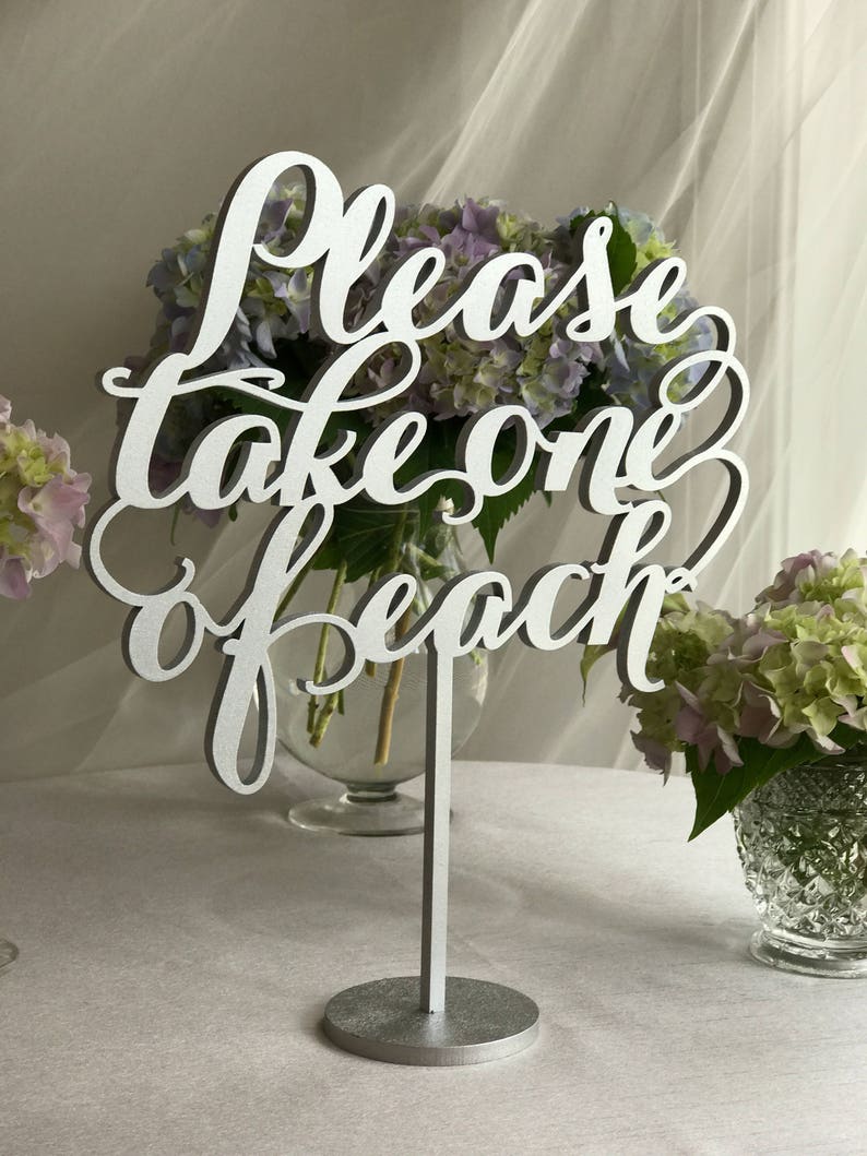 Please Take One Signplease Take One of Each Sign Wedding | Etsy