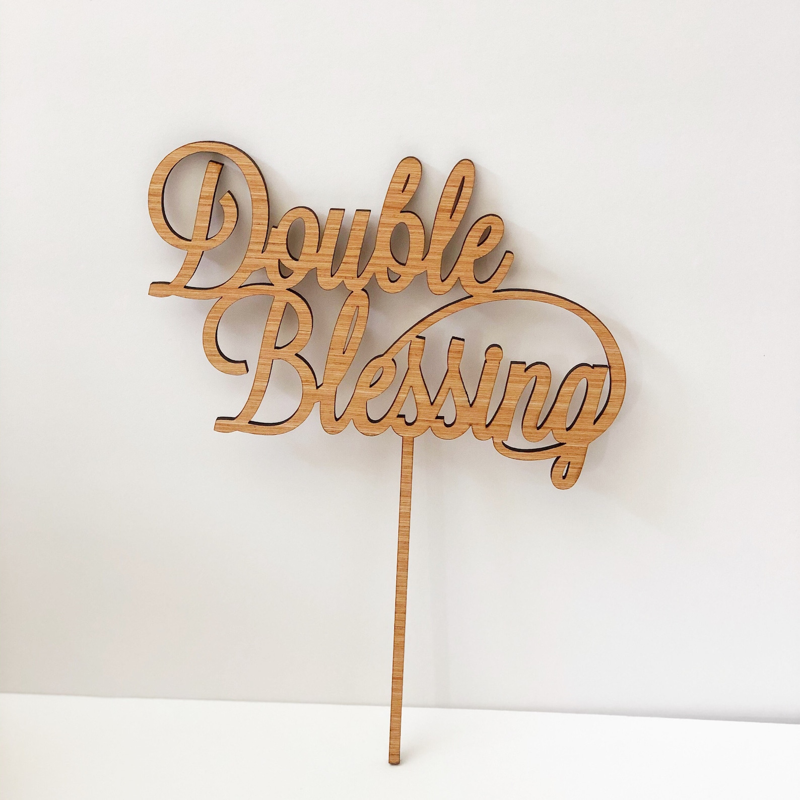 Double Blessing Cake Topper Twins Baby Shower Cake Topper | Etsy