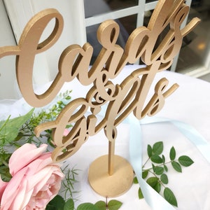 BEST SELLER! Cards and Gifts Sign - Party Signage - Gold, Silver or DIY ...