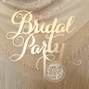 Bridal Party Sign - Laser Cut Wedding Sign - Bridal Party Table Sign ...