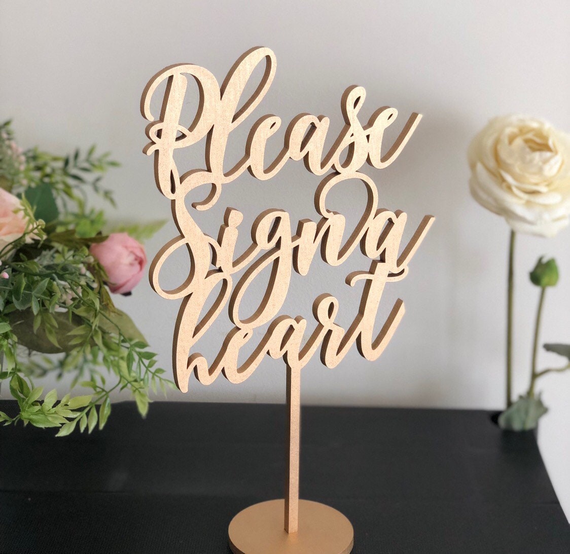 Please Sign a Heart Sign Please Sign our Guestbook Sign | Etsy