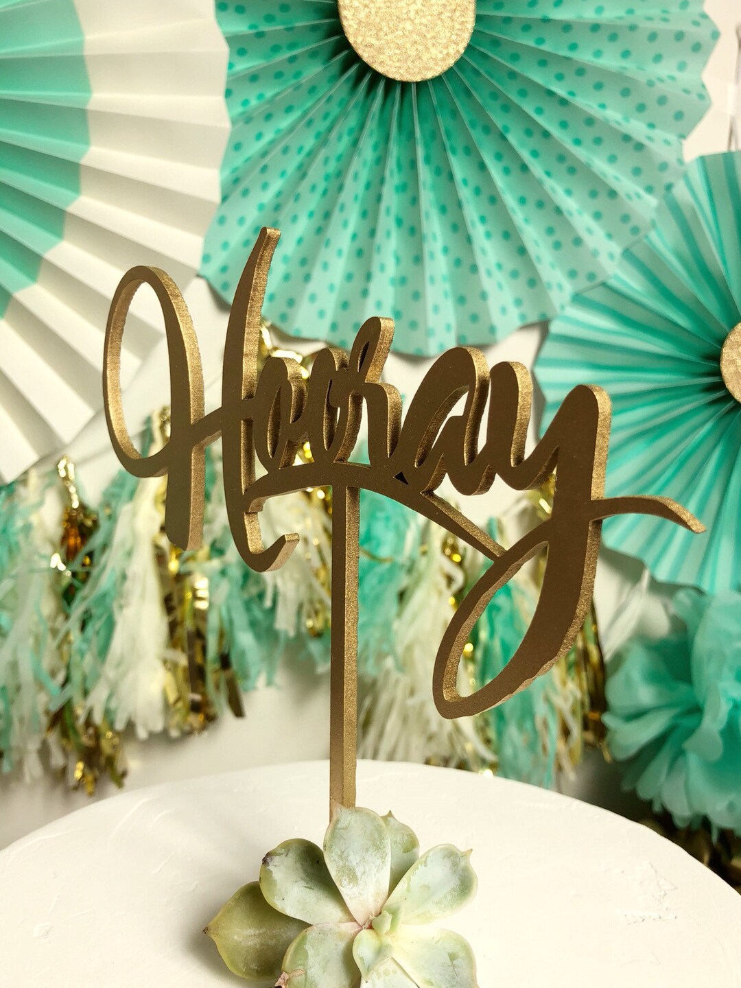 Hooray Cake Topper - Graduation Cake Topper - Laser Cut Horray Cake ...